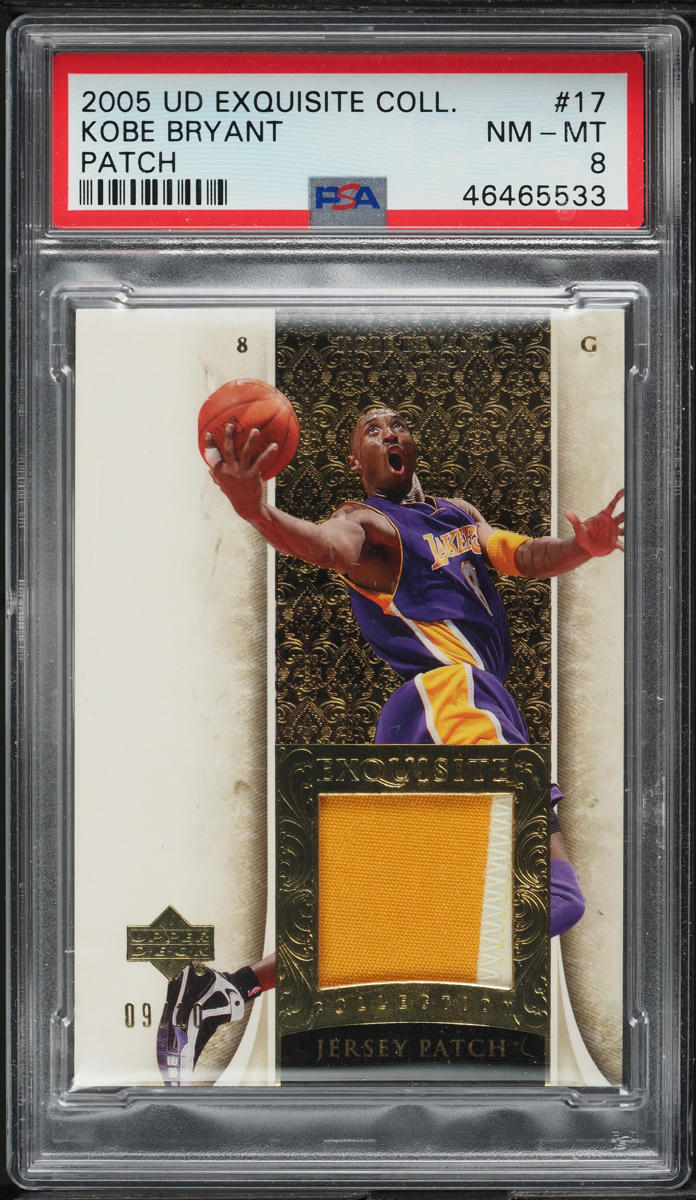 2005 Exquisite Collection Kobe Bryant PATCH /10 #17-P PSA 8 NM-MT on ...