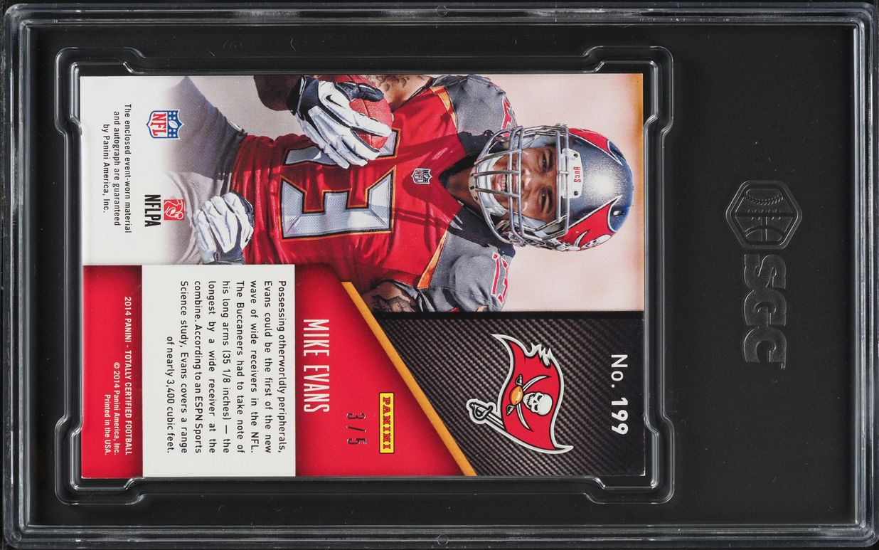 2014 Totally Certified Prime Mirror Gold Mike Evans ROOKIE PATCH AUTO ...