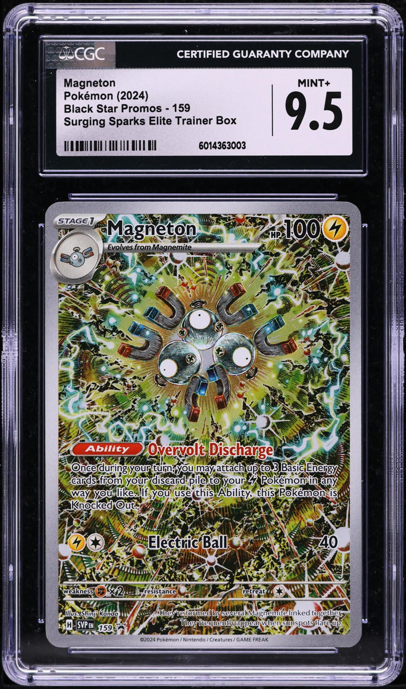 2024 Pokemon SV Black Star Promo Surging Sparks ETB Magneton #159 CGC 9 ...