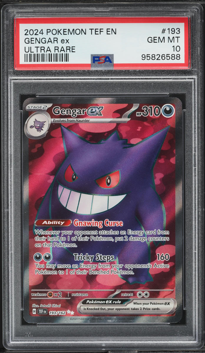 2024 Pokemon SV Temporal Forces Full Art Gengar ex #193 PSA 10 GEM MINT on Fanatics Collect
