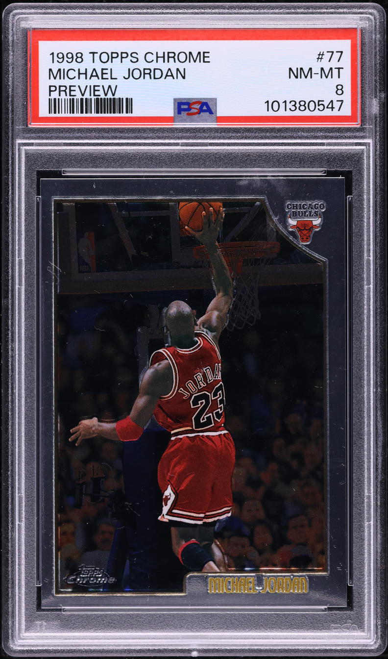 1998 Topps Chrome Preview Michael Jordan #77 PSA 8 NM-MT on Fanatics ...
