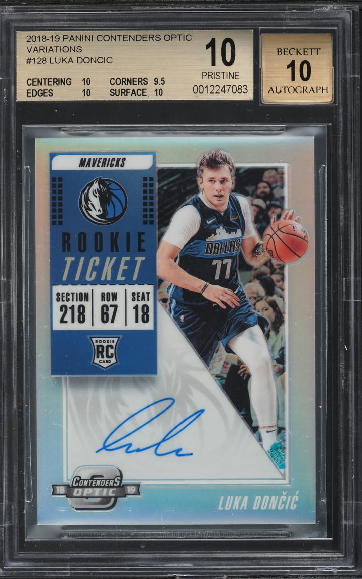 2018 Panini Contenders Optic Variations Luka Doncic ROOKIE AUTO #128 ...
