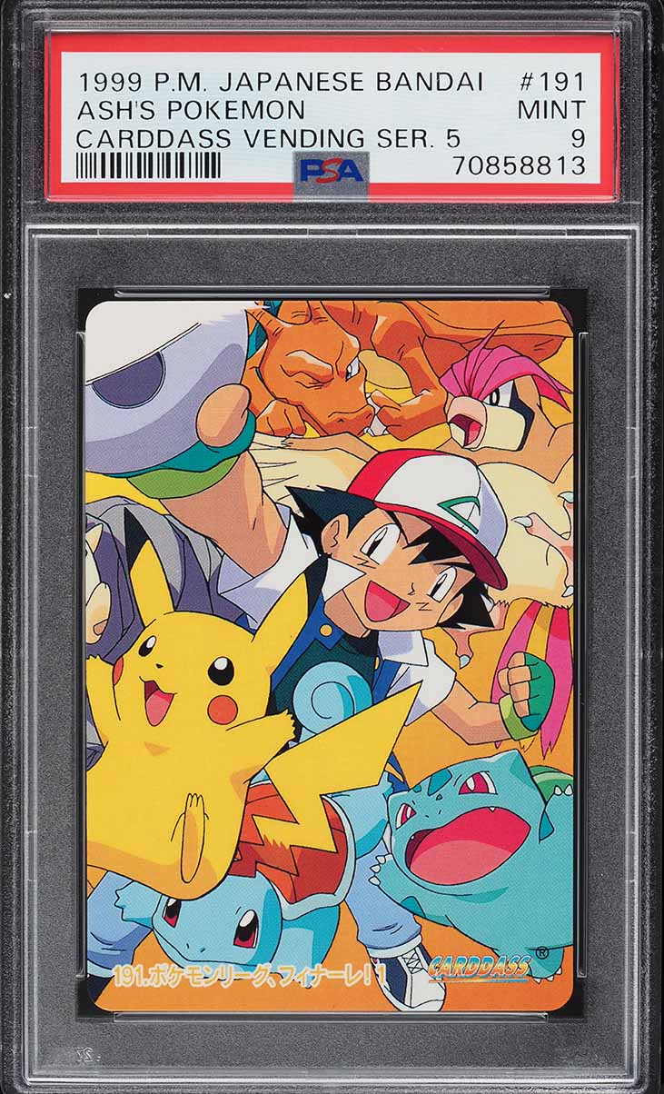 1999 Pokemon Japanese Bandai Carddass Vending Series 5 Ash's Pokemon ...