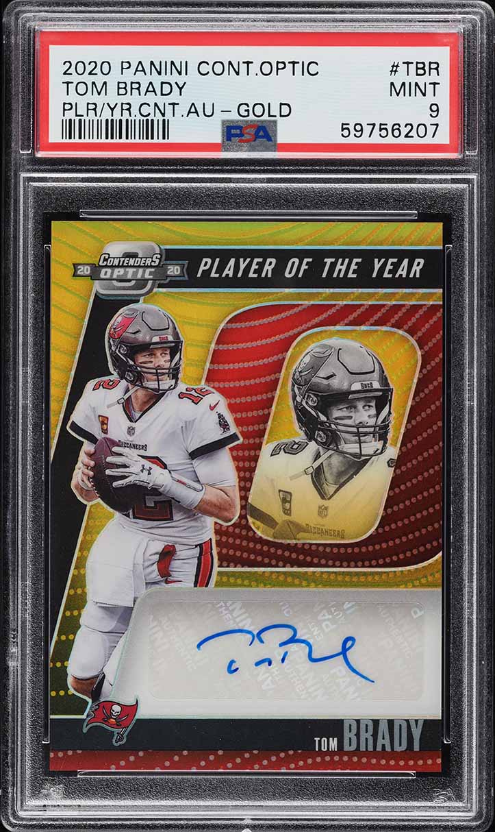 2020 Panini Contenders Optic Player Of The Year Gold Tom Brady AUTO /3 ...
