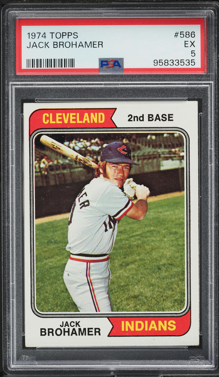 1974 Topps Jack Brohamer #586 PSA 5 EX on Fanatics Collect
