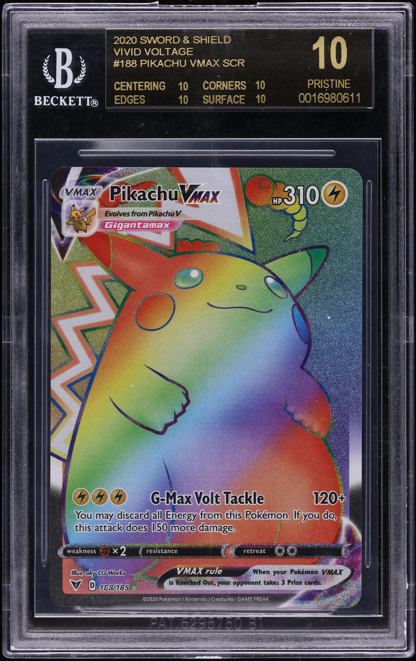 2020 Pokemon SWSH Vivid Voltage Hyper Rare Pikachu VMAX #188 BGS 10 ...