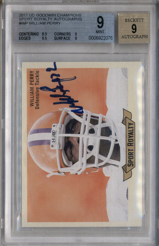 2011 UD Goodwin Champions Sport Royalty Autograph William Perry Auto ...