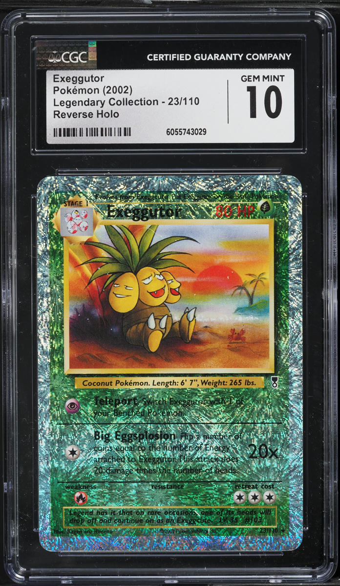 2002 Pokemon Legendary Collection Reverse Holo Exeggutor #23 CGC 10 GEM ...