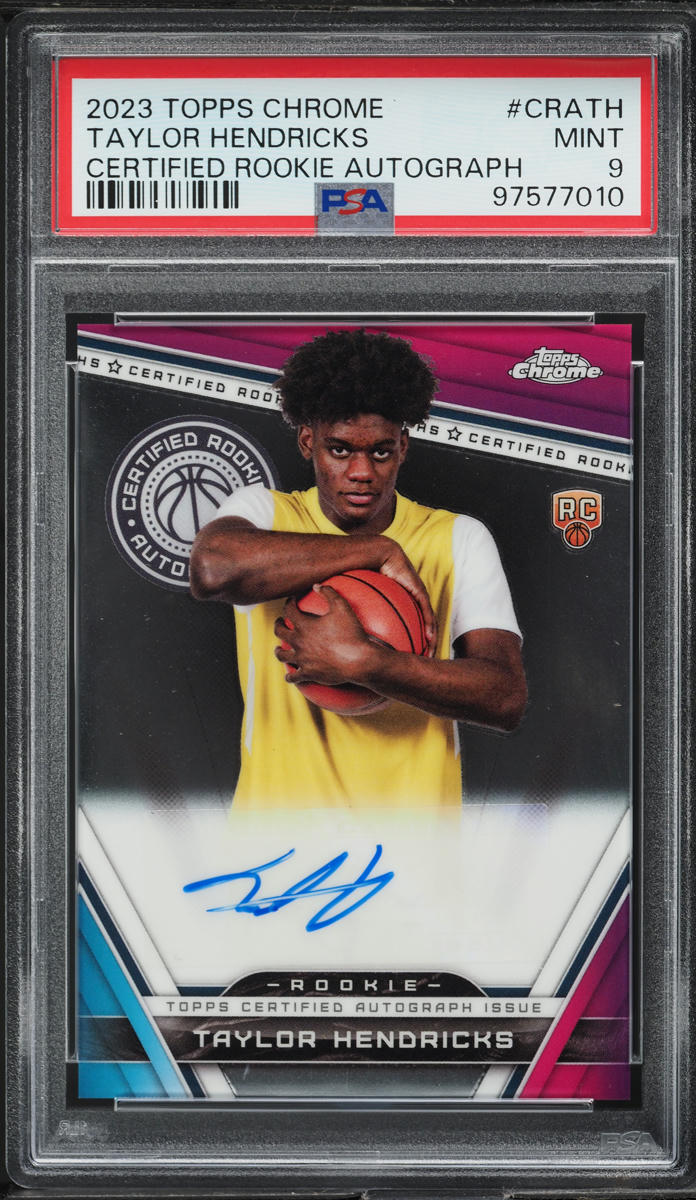 2023 Topps Chrome Certified Taylor Hendricks ROOKIE AUTO #CRA-TH PSA 9 ...