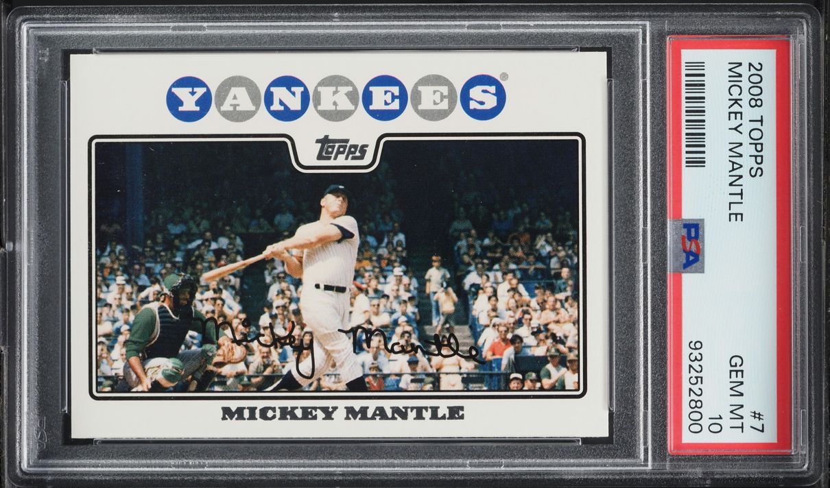 2008 Topps Mickey Mantle #7 PSA 10 GEM MINT on Fanatics Collect