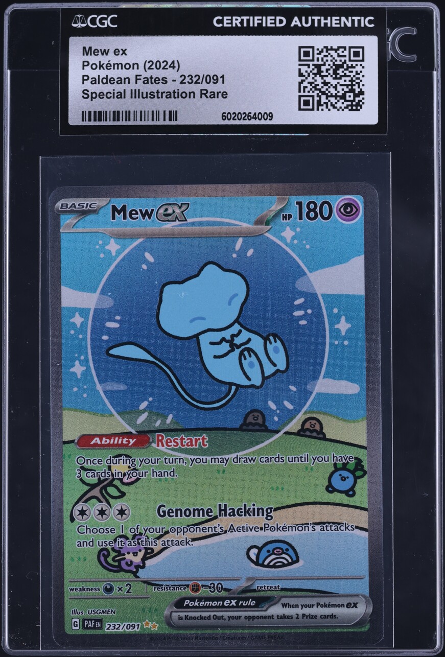 2024 Pokemon SV Paldean Fates Special Illustration Rare Mew ex #232 CGC ...