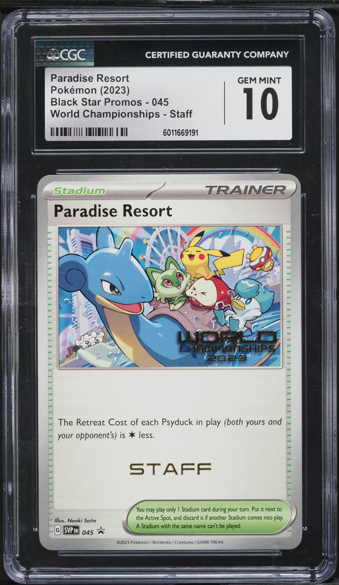 2023 Pokemon SV Promo World Championships Staff Paradise Resort #45 CGC ...