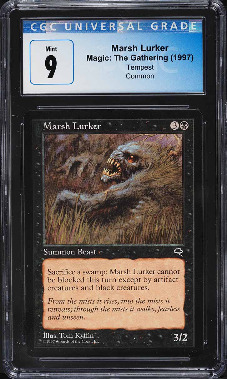 1997 Magic The Gathering MTG Tempest Marsh Lurker CGC 9 MINT on ...