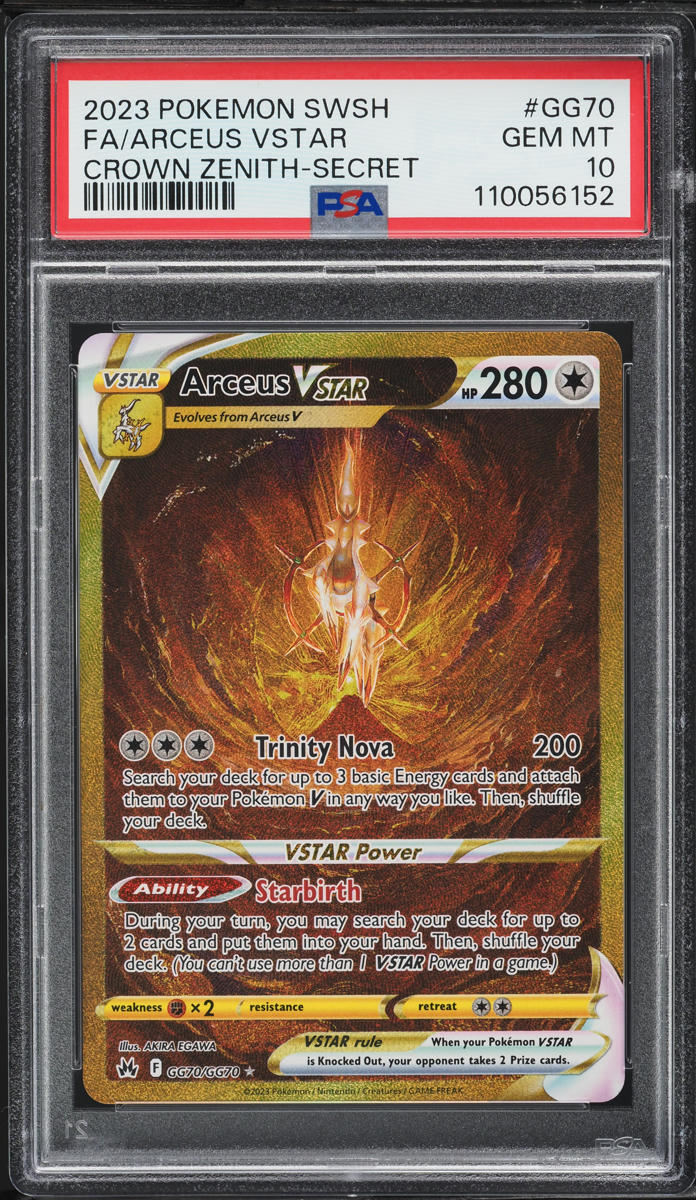 2023 Pokemon SWSH Crown Zenith Full Art Arceus VSTAR #GG70 PSA 10 GEM MINT on Fanatics Collect