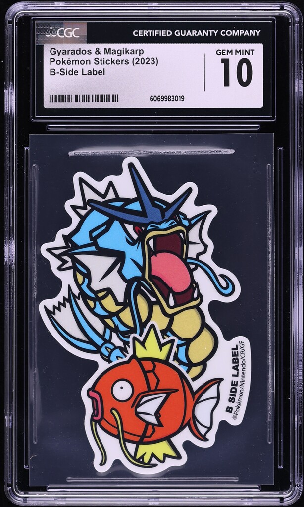 2023 Pokemon Japanese Stickers B-Side Label Gyarados & Magikarp CGC 10 ...