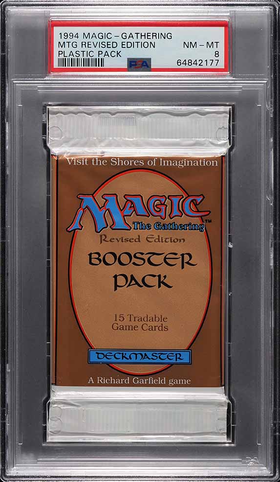 1994 Magic The Gathering MTG Revised Edition Plastic Pack PSA 8 NM-MT ...