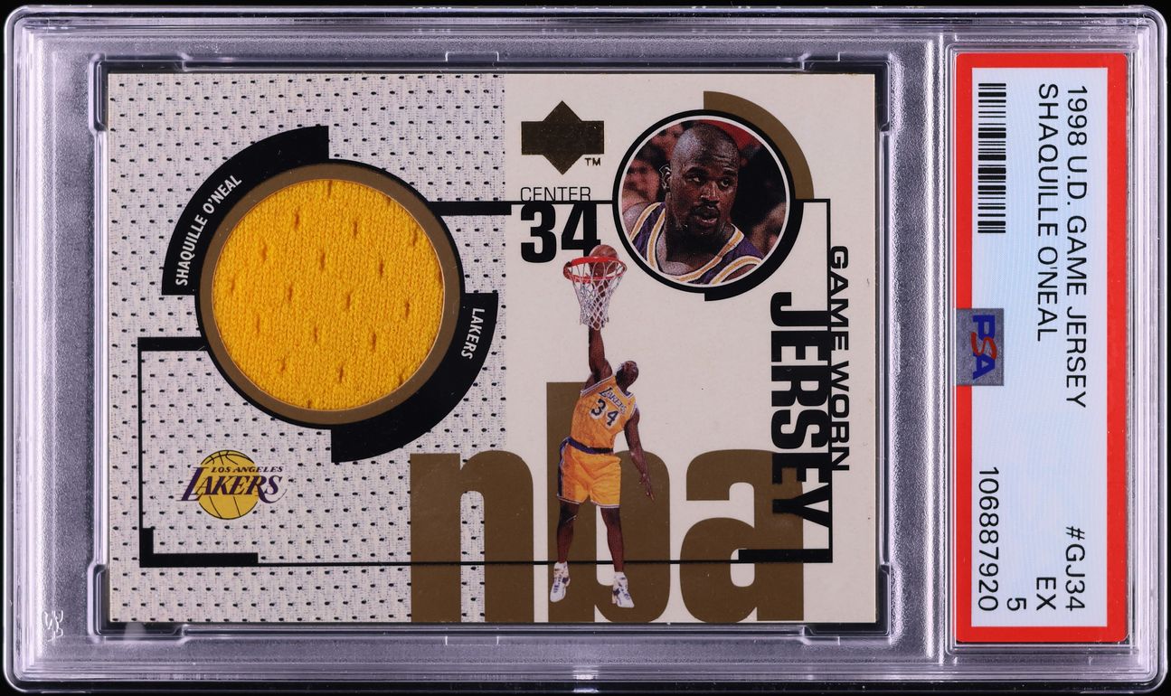 1998 Upper Deck Game Jersey Shaquille O'Neal PATCH #GJ34 PSA 5 EX on ...