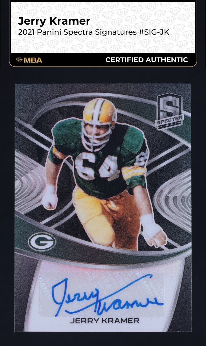 2021 Panini Spectra Signatures Jerry Kramer AUTO /60 #SIG-JK MBA AUTH ...