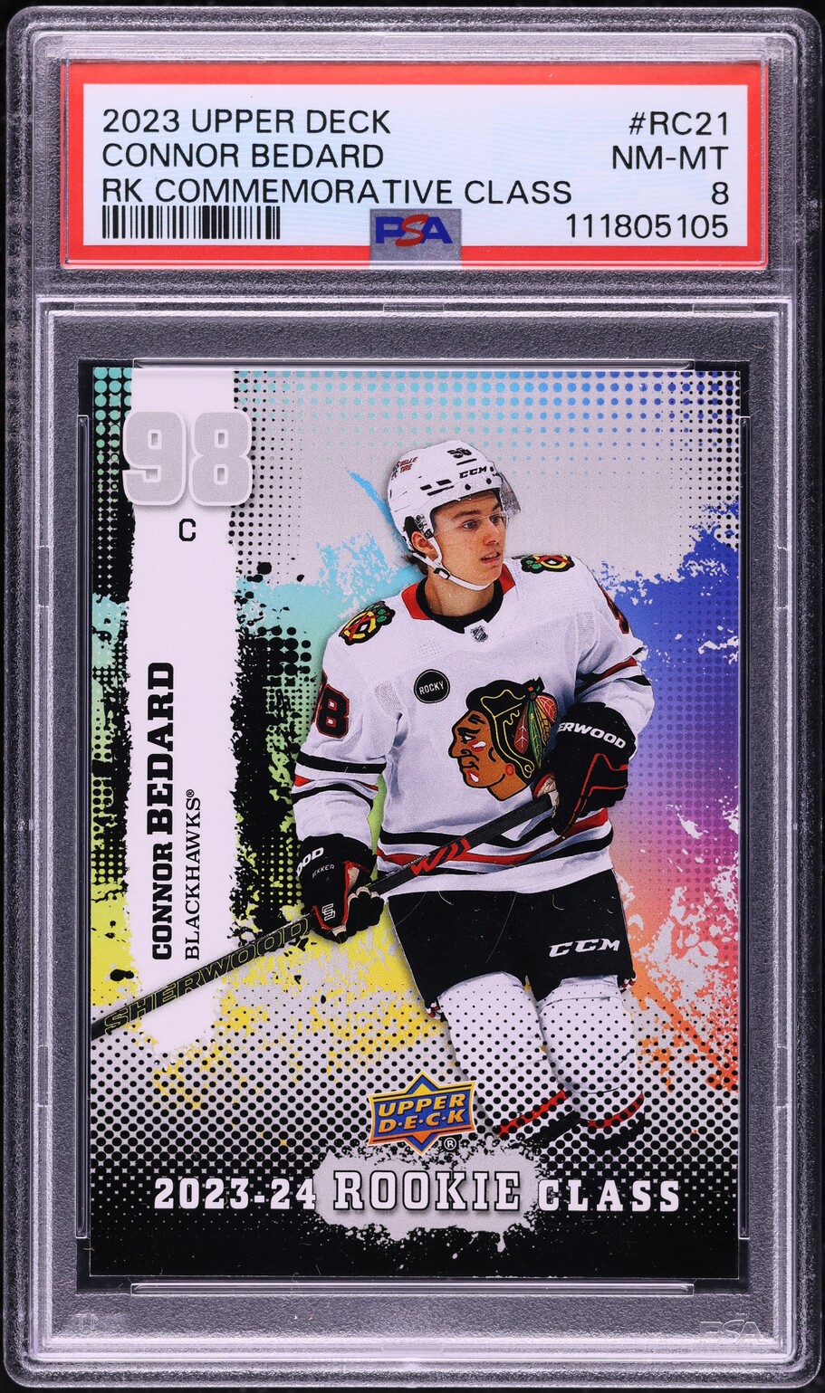 2023 Upper Deck Commemorative Class Connor Bedard ROOKIE #RC-21 PSA 8 ...