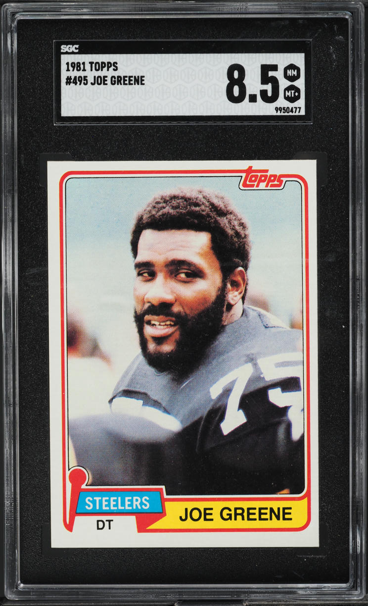 1981 Topps Football Joe Greene #495 SGC 8.5 NM-MT+ on Fanatics Collect