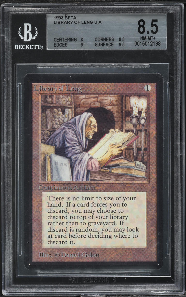 1993 Magic The Gathering MTG Beta Library Of Leng BGS 8.5 NM-MT+ on ...