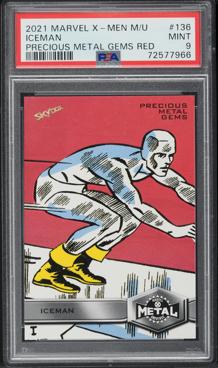 2021 Marvel X-Men Metal Universe Precious Metal Gems Red Iceman /100 ...