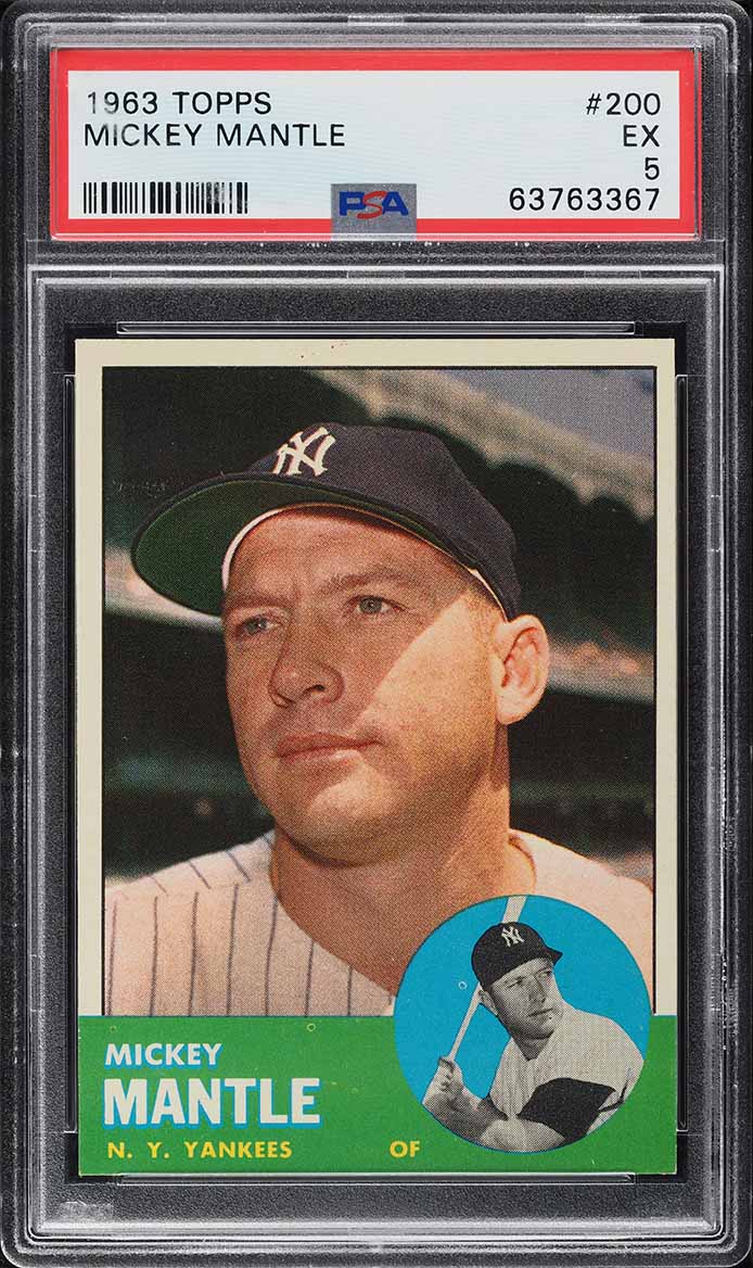 1963 Topps Mickey Mantle #200 PSA 5 EX on Fanatics Collect