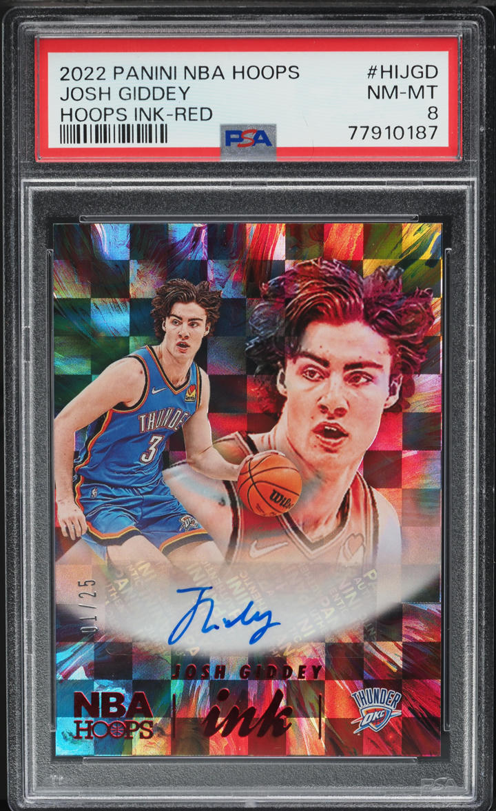 2022 Hoops Ink Red Josh Giddey AUTO 1/25 #HI-JGD PSA 8 NM-MT on ...