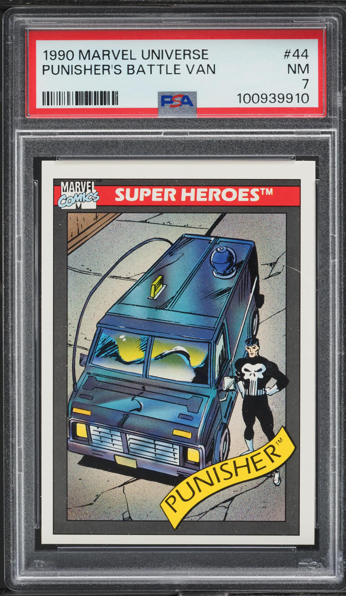 1990 Impel Marvel Universe Punisher's Battle Van #44 PSA 7 NRMT on ...