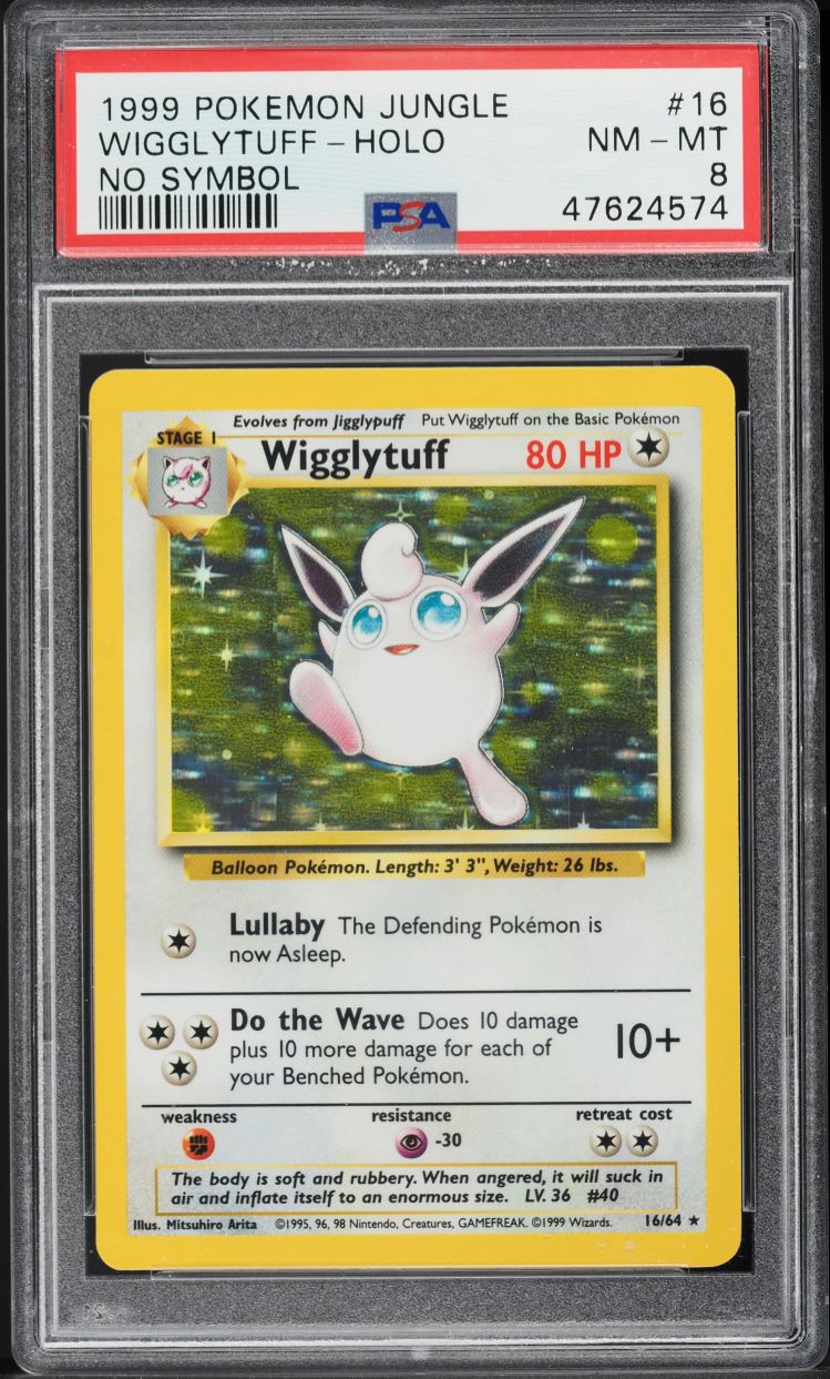 1999 Pokemon Jungle No Symbol Holo Wigglytuff #16 PSA 8 NM-MT on ...
