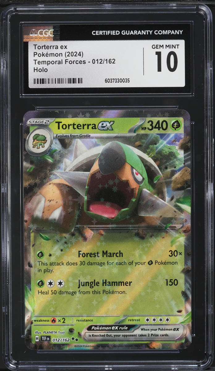 2024 Pokemon SV Temporal Forces Holo Torterra ex #12 CGC 10 GEM MINT on Fanatics Collect
