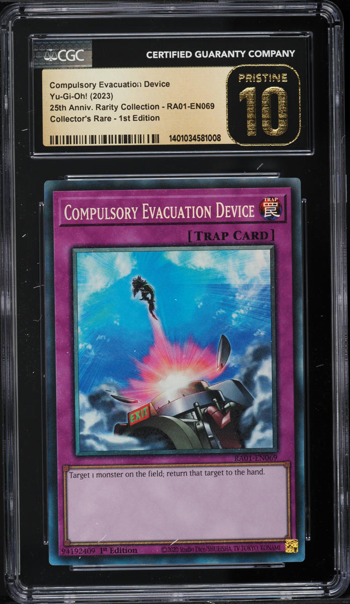 2023 Yu-Gi-Oh! RA01 1st Edition Compulsory Evacuation Device #RA01-EN069 CGC 10 on Fanatics Collect