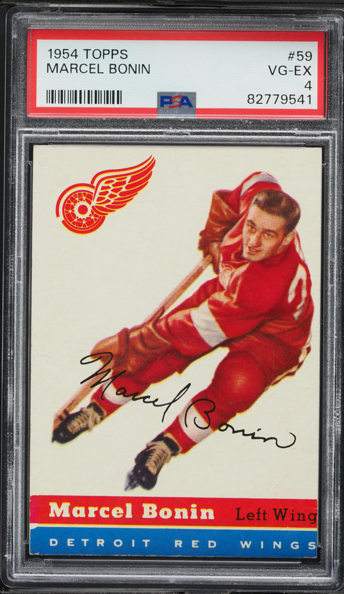 1954 Topps Hockey Marcel Bonin #59 PSA 4 VGEX on Fanatics Collect