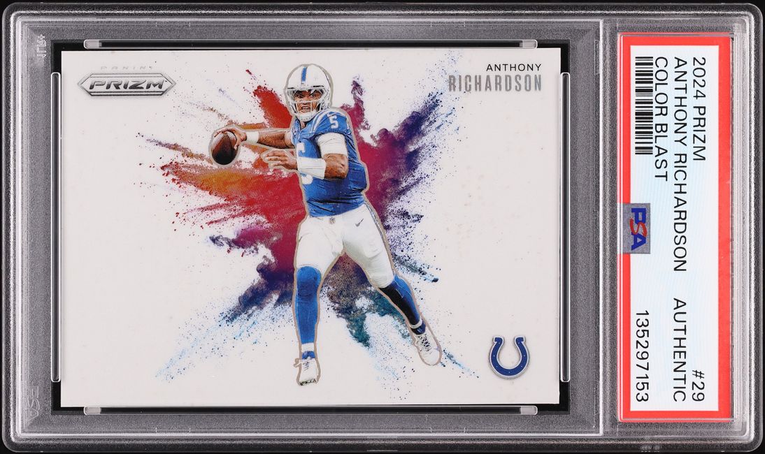 2024 Panini Prizm Color Blast Anthony Richardson #29 PSA AUTH on ...