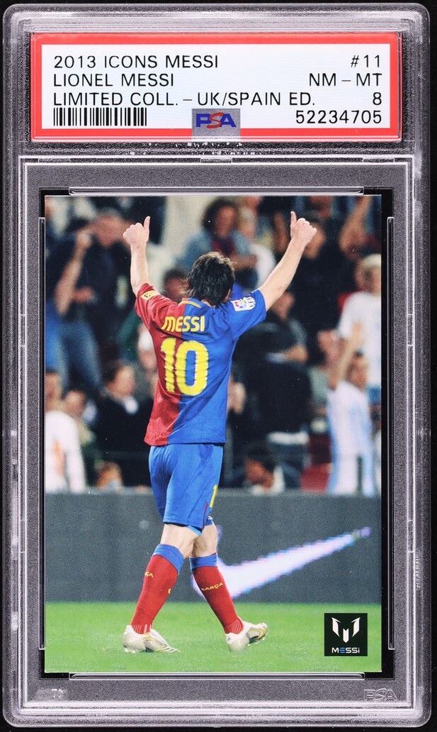2013 Icons Limited Collection UK Spain Lionel Messi #11 PSA 8 NM-MT on ...
