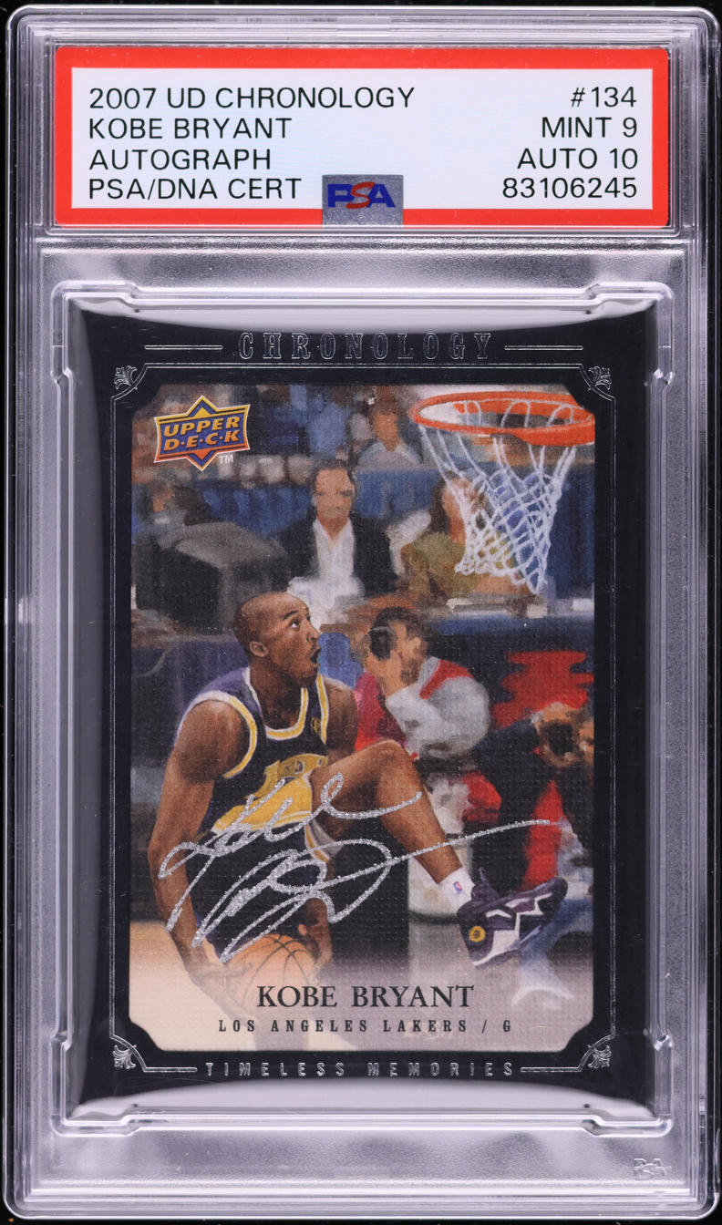 2007 Upper Deck Chronology Kobe Bryant AUTO DNA 10 /99 #134 PSA 9 MINT ...