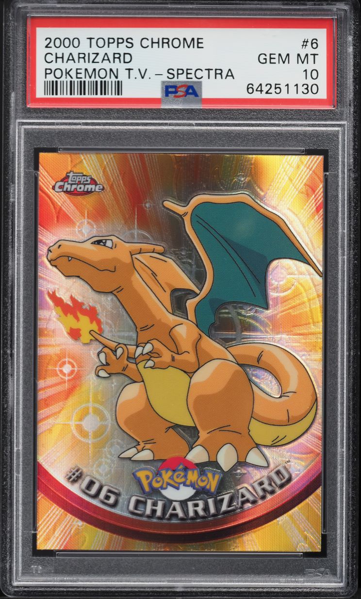 2000 Topps Chrome Pokemon Series 1 Spectra Charizard #6 PSA 10 GEM MINT on Fanatics Collect