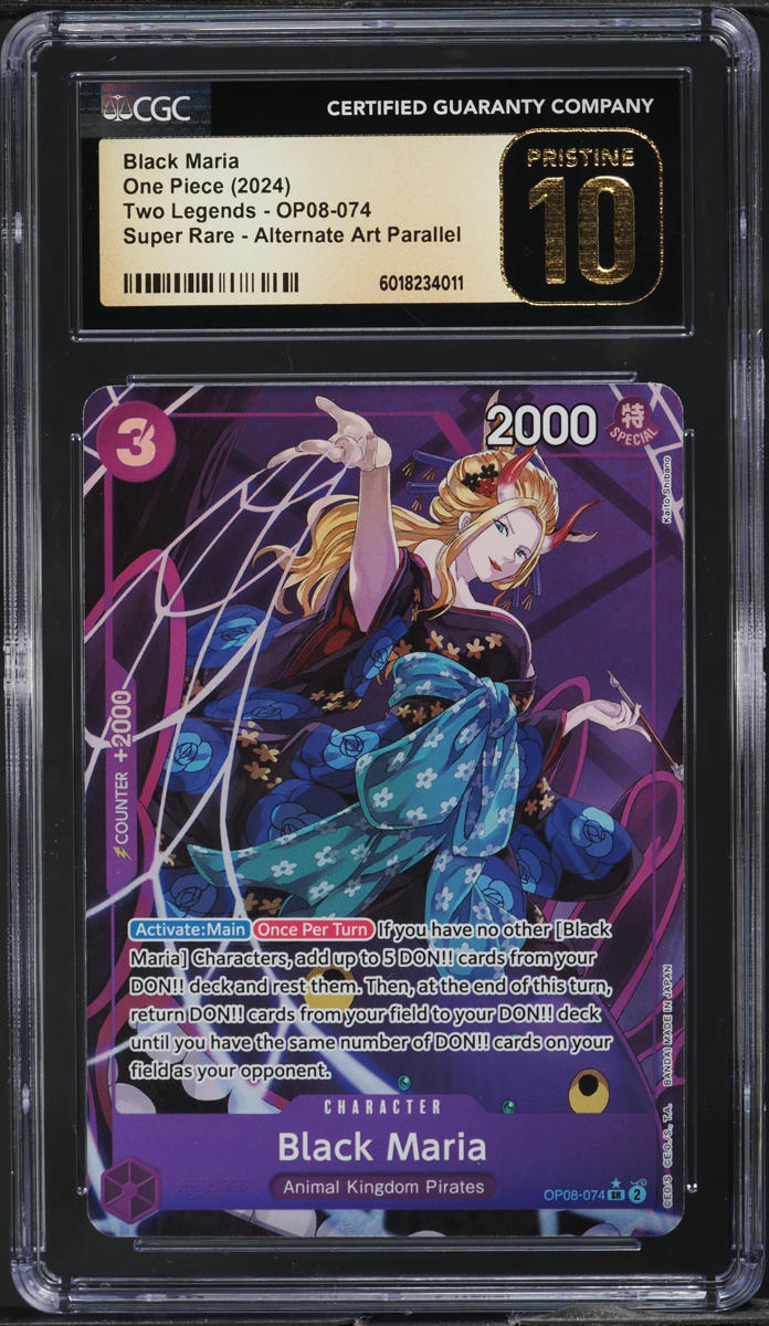 2024 One Piece Two Legends Alt Art Black Maria #OP08-074 CGC 10 PRISTINE on Fanatics Collect