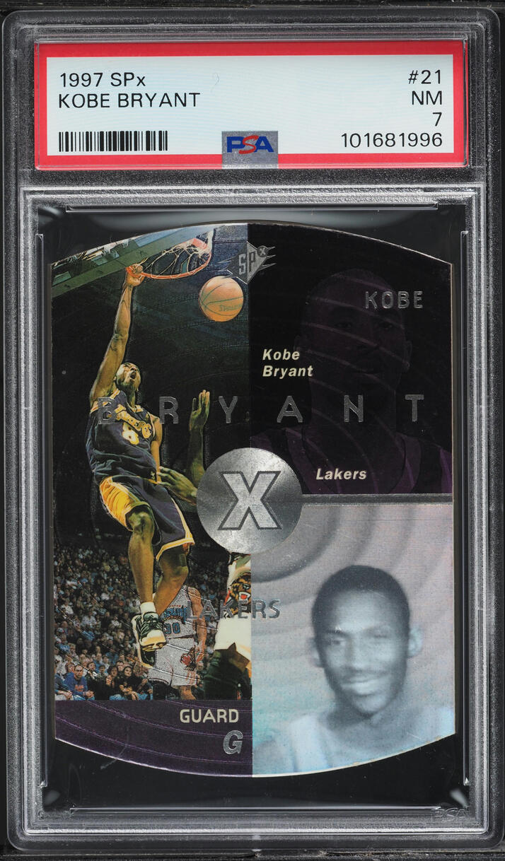 1997 SPx Basketball Kobe Bryant #21 PSA 7 NRMT on Fanatics Collect