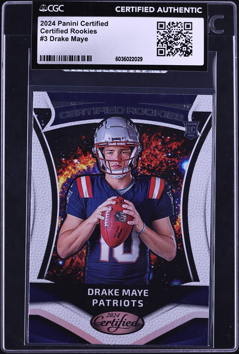 2024 Panini Certified Drake Maye ROOKIE #3 CGC AUTH on Fanatics Collect