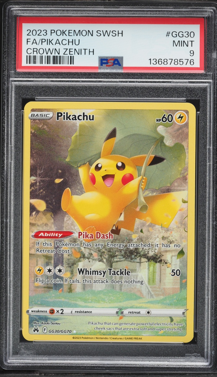 2023 Pokemon Sword & Shield Crown Zenith Full Art Pikachu #GG30 PSA 9 ...