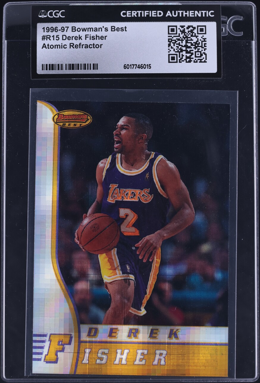 1996 Bowman's Best Atomic Refractor Derek Fisher #R15 CGC AUTH on ...