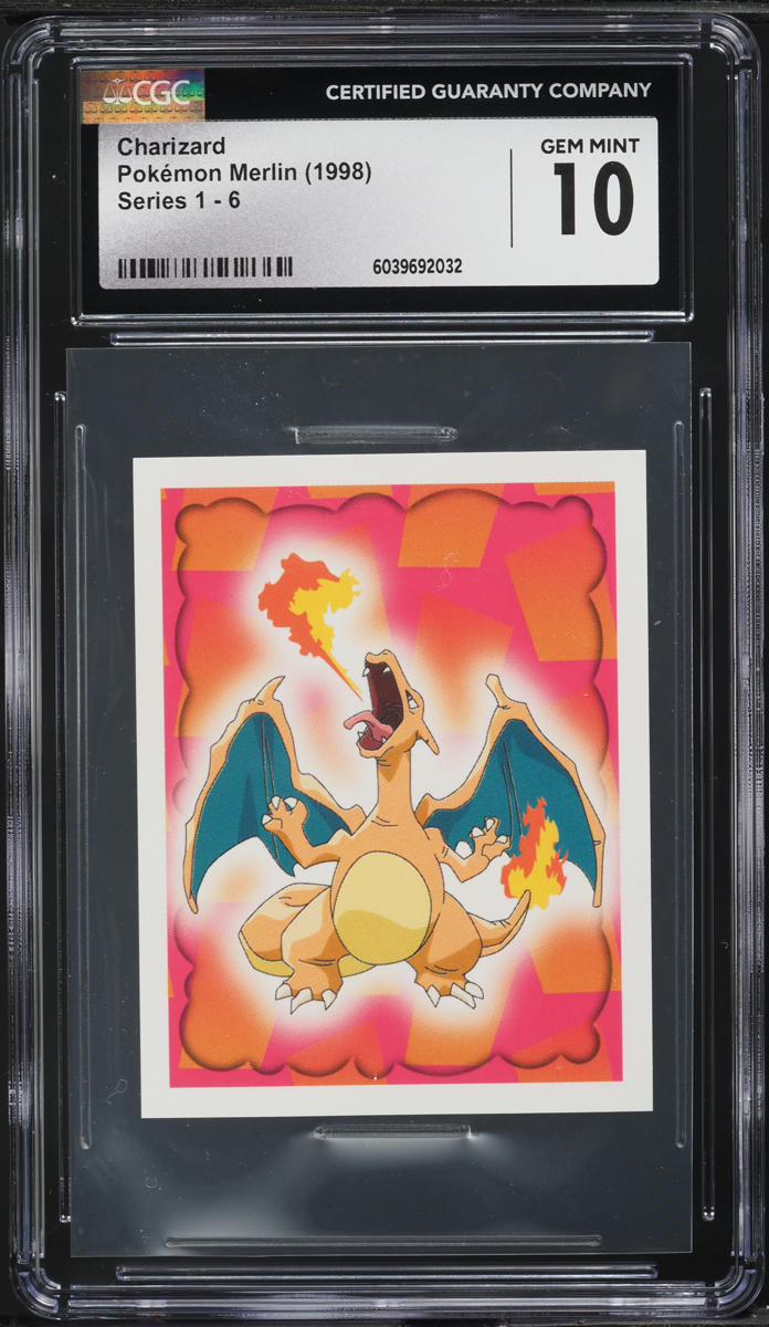 1998 Merlin Pokemon Stickers Charizard #6 CGC 10 GEM MINT on Fanatics ...