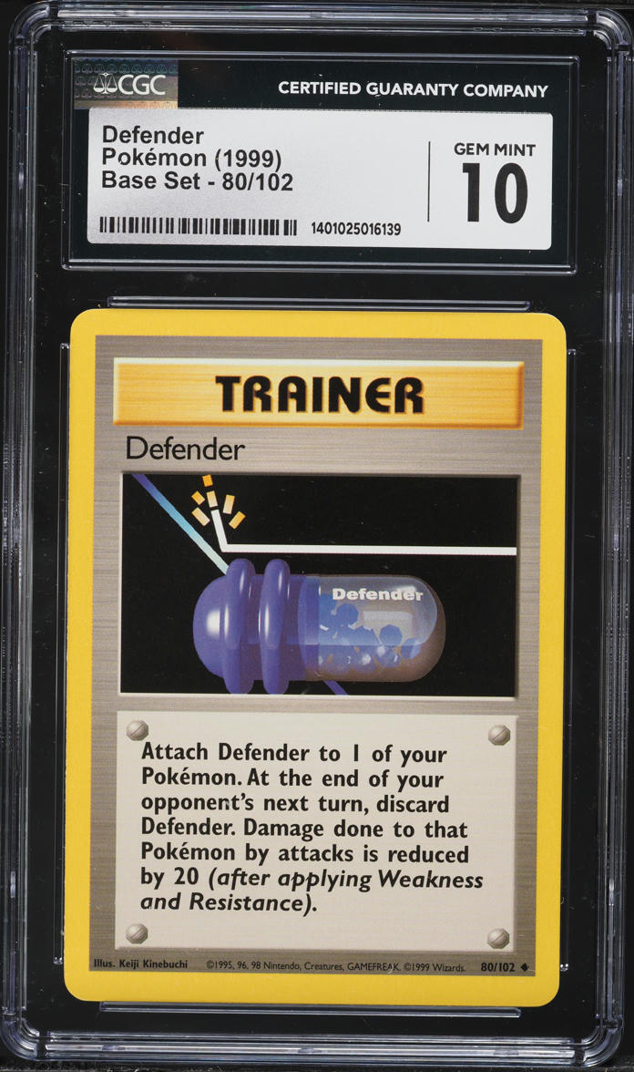 1999 Pokemon Base Set Defender #80 CGC 10 GEM MINT on Fanatics Collect