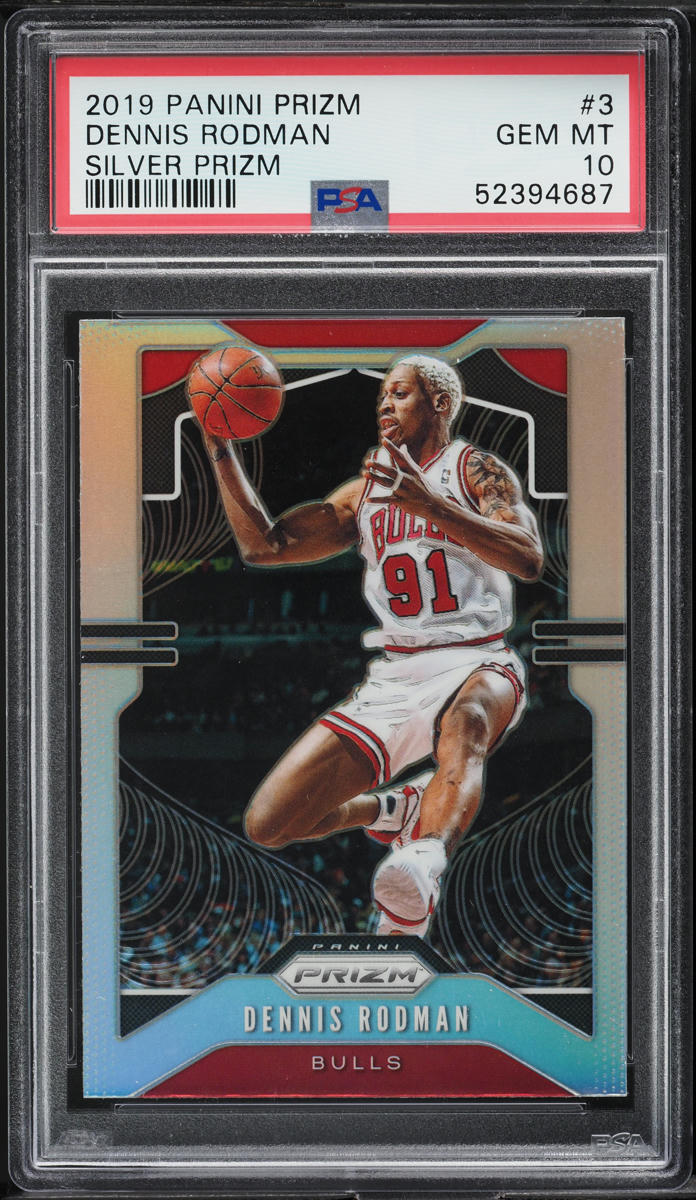 2019 Panini Prizm Silver Dennis Rodman #3 PSA 10 GEM MINT on Fanatics ...