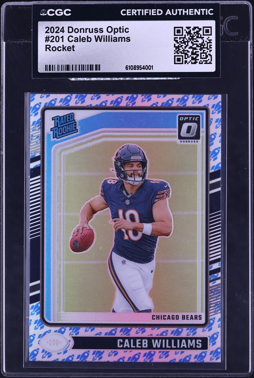 2024 Donruss Optic Rocket Caleb Williams ROOKIE #201 CGC AUTH on ...