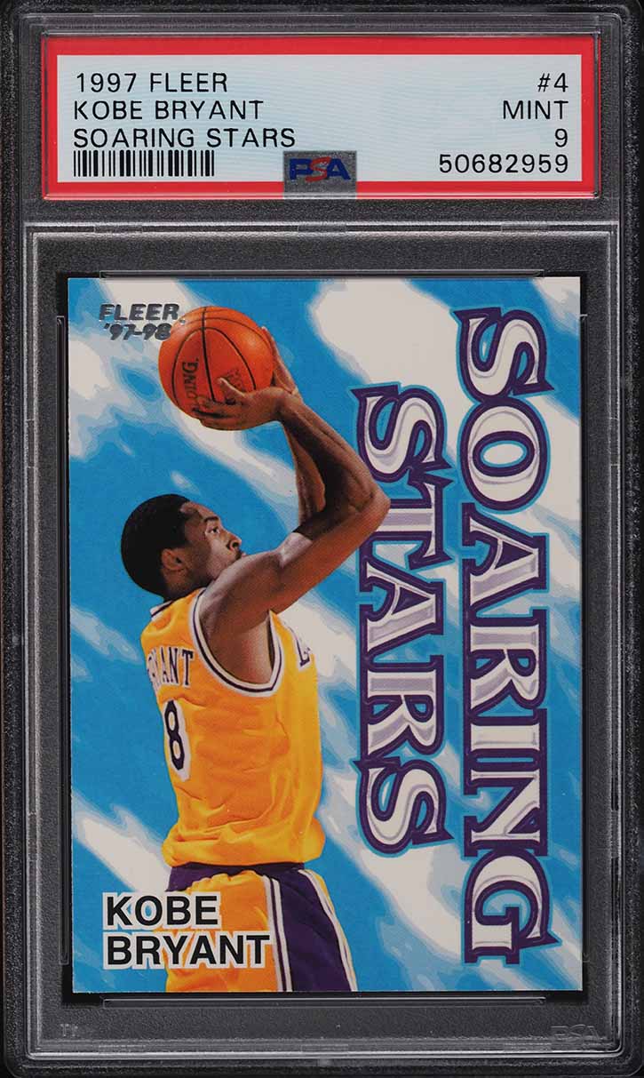1997 Fleer Soaring Stars High Flying Kobe Bryant #4 PSA 9 MINT on ...