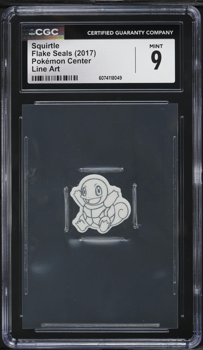 2017 Pokemon Center Flake Seals Line Art Squirtle CGC 9 MINT on ...
