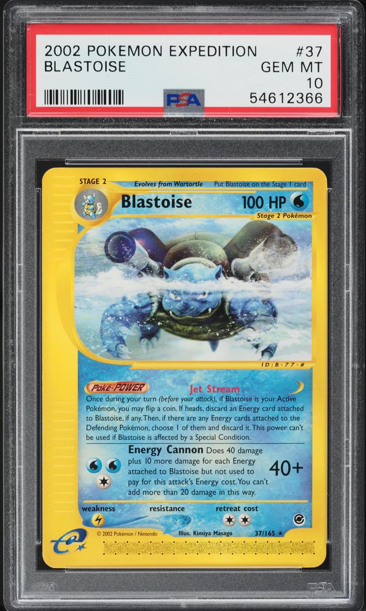 2002 Pokemon Expedition Blastoise #37 PSA 10 GEM MINT on Fanatics Collect