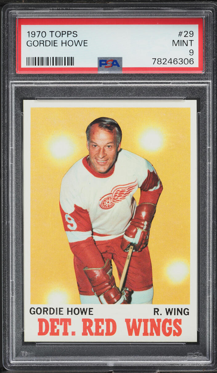 1970 Topps Hockey Gordie Howe #29 PSA 9 MINT on Fanatics Collect